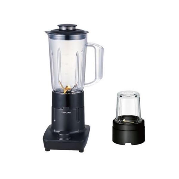 TESCOM （テスコム） ミルつきミキサー TMX50A-K ブラック・たっぷり作れる大容量1000mlボトル・トライタン（※）製ボトル採用・角氷も冷凍果物も砕く6枚刃の強力チタンカッター