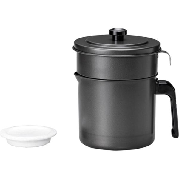 高木金属工業 活性炭油ろ過ポット KWP-0.9 ・フッ素コート・活性炭油ろ過ポット・0.9リットル