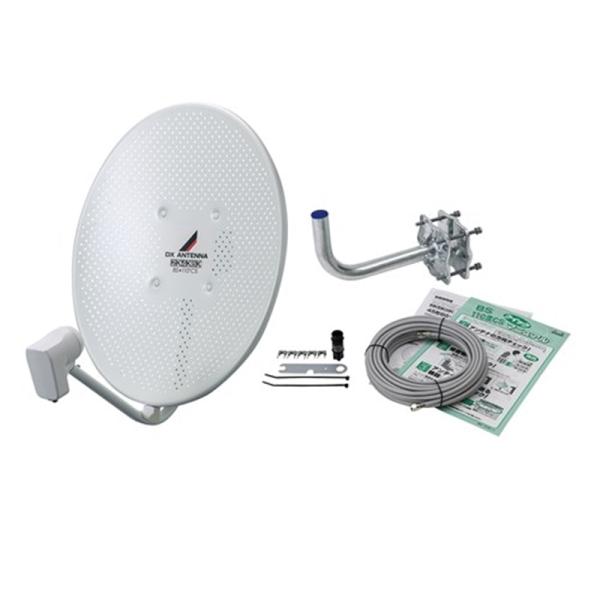 【発売日：2021年05月27日】ＤＸアンテナ ４５形ＢＳ１１０度ＣＳアンテナ（耐風速７０ｍ／ｓ）セット品 BC453SGK ホワイト・新4K8K衛星放送(3224MHz)対応の、BS・110度CS放送を受信する家庭用45形パラボラアンテナ...
