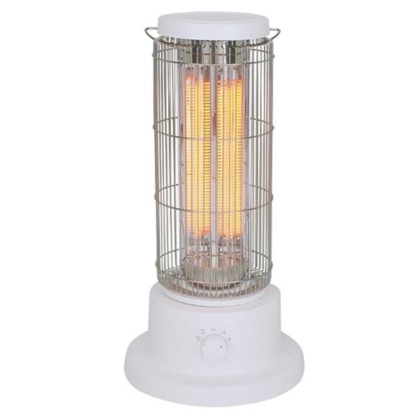 ユアサプライムス ２灯管カーボンヒーター YKT-CT1000D(W) ホワイト系【数量限定・未開封店頭在庫】・遠赤外線で身体の芯までホカホカ・ダイヤル一つの簡単操作・1000W/500W切り替え