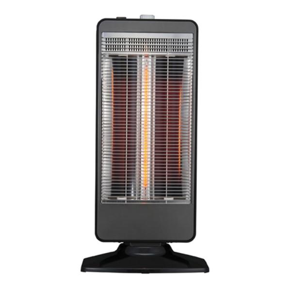 ユアサプライムス ３灯管ハイブリットヒーター YKT-SCS12E(K) ブラック【数量限定・未開封店頭在庫】・速暖カーボンヒーター＋遠赤シーズヒーターのハイブリッド・300W/900W/1200W 3段階切替え・首振り機能