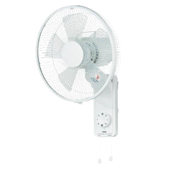ユアサプライムス 壁掛扇／ひも式 YKW-390E(W) ・W引きひもロータリースイッチ・風量3段階・羽根径30cm仕様