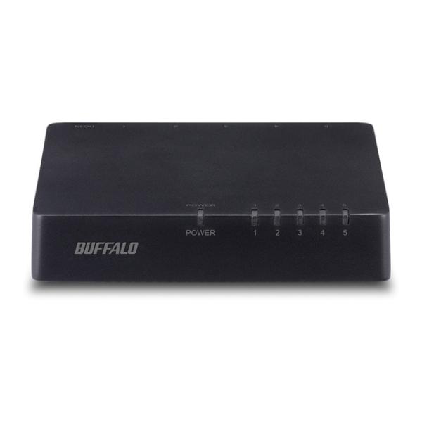 【発売日：2015年07月15日】バッファロー（Buffalo） スイッチングＨｕｂ LSW4-TX-5EPL/BKD ブラック【数量限定・未開封店頭在庫】・リビングになじむスタイリッシュなデザイン・トラッキング現象を防止する安全設計