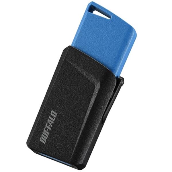 バッファロー（Buffalo） ＵＳＢメモリ RUF3-SP64G-BL ブルー　容量：64GBお取寄せの場合の納期目安：未定（2/20現在）・USB端子をプッシュで出してワンタッチで収納・「AES256bit」+パターン認証採用・Wind...