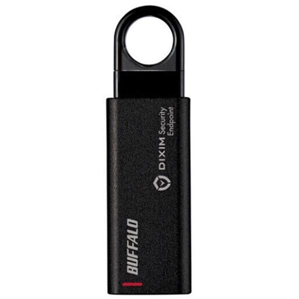 バッファロー（Buffalo） ウイルスチェック機能付きUSBメモリー RUF3-KEV32G-BK ブラック　容量：32GB【数量限定・未開封店頭在庫】・ウイルスチェックとパスワードロックのＷセキュリティ・キャップレス＆大型ストラップホー...
