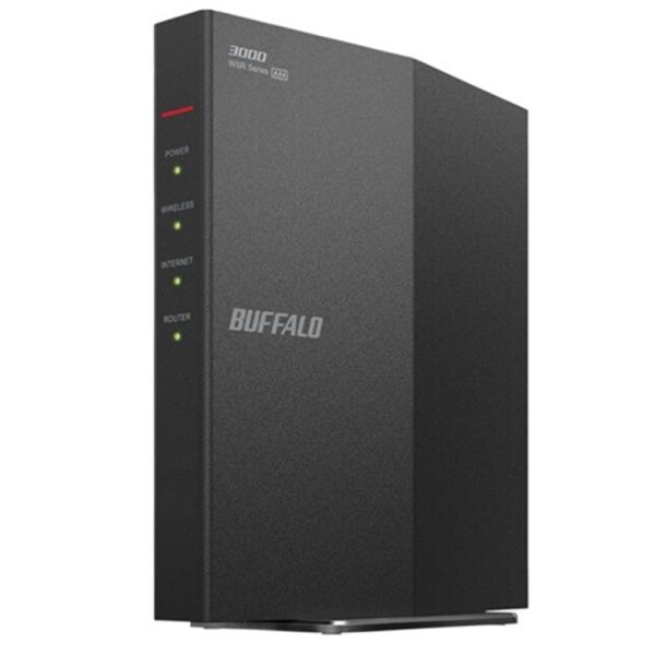 バッファロー（Buffalo） Wi-Fiルーター WSR-3000AX4L ブラック・Wi-Fi 6(11ax)対応 デュアルバンドルーター エントリーモデル・ワイドバンド5GHz(160MHz)に対応、動画配信もサクサク・複数端末をつな...