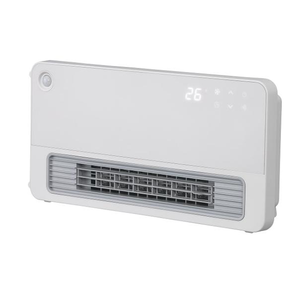 【発売日：2025年09月01日】小泉 セラミックヒーター KPH-1257/W グレイッシュホワイト【数量限定・未開封店頭在庫】・人感センサー搭載・おまかせモード機能・１／２／３／４時間切タイマー
