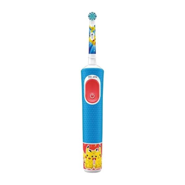 BRAUN（ブラウン） 電動ハブラシ充電式（すみずみクリーンキッズプレミアム） D1034133KPKM-BLEL ブルー・3モード搭載・握りやすい特別設計・ポケモンシール付き