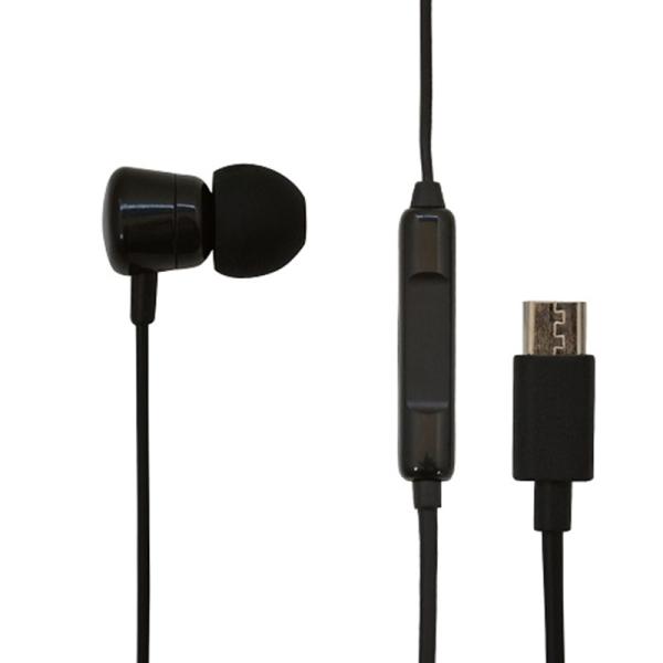 ラスタバナナ ｍｉｃｒｏＵＳＢモノラルイヤホンマイク REMMSM01BK ブラック・携帯・スマートフォン用・片耳イヤホンマイク・ハンズフリー通話、着信対応スイッチ付き