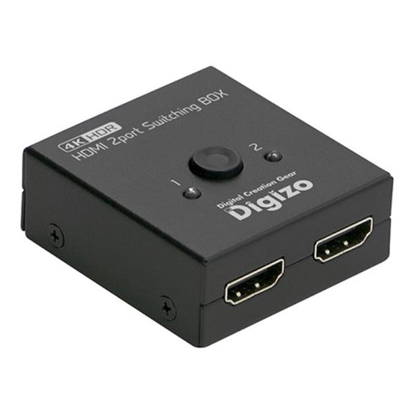 PRINCETON HDMI切替器 PHM-SW201SA ブラック・電源いらずでHDMI接続ポートを拡張できるHDMI切替器・4K HDR@60Hz映像ソースに対応・電源不要設計