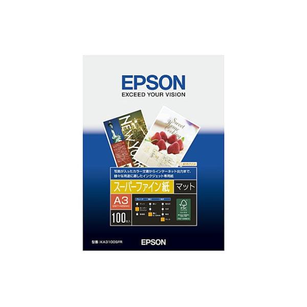 【発売日：2008年08月20日】EPSON（エプソン） スーパーファイン紙 KA3100SFR A3サイズ（297×420mm）/ 100枚入・写真が入ったカラー文書からインターネット出力まで、様々な用途に適したインクジェット専用紙