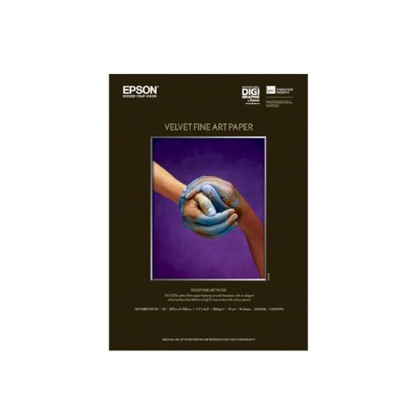 【発売日：2013年09月19日】EPSON（エプソン） Velvet Fine Art Paper（ファインアート紙 ） KA310VFA A3サイズ（297×420mm）/ 10枚入お取寄せの場合の納期目安：4月上旬以降（2/20現在）...