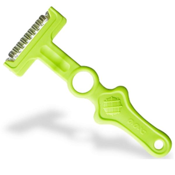 ののじ ワッフルピーラー W1WP-01-PG(ワッフルピーラー) ピュアライトグリーン・手間暇かけずに、フォトジェニックな「非日常」を食卓に！・お手入れは水ですすぐだけ・ワンタッチ着脱可能な安全刃カバー付き