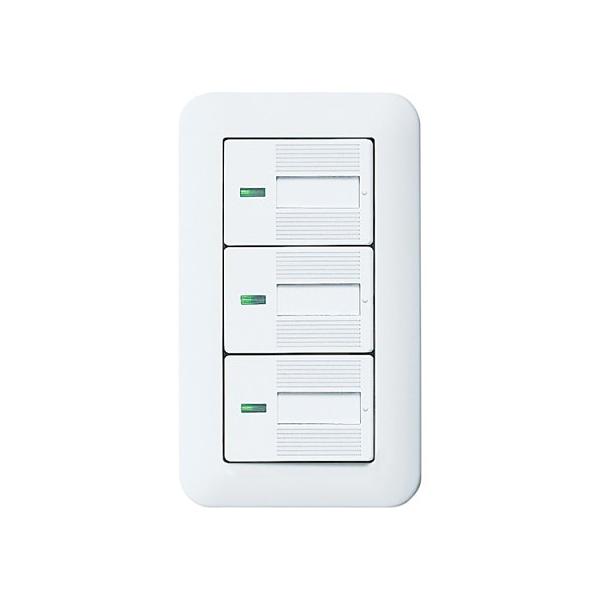 Panasonic（パナソニック） 埋込スイッチ WTP50513WP コスモシリーズワイド21 埋込ほたるトリプルスイッチB(片切)(プレート付)(ホワイト)/P
