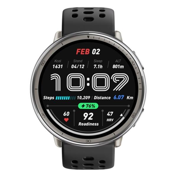 Amazfit（アマズフィット） Active2 Round ブラック シリコン SP170073-C226 BLACKお取寄せ時納期目安：2026年2月上旬以降（12/26現在）・圧倒的な仕様と機能　手元に宿る格別の存在感