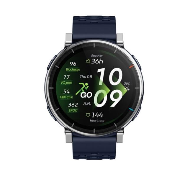 Amazfit（アマズフィット） ウェアラブル　スマートウォッチ SP170082-C116 アトラスブルー/ネイビー・『すべてのデータを、ひとつに』フィットネスの進捗、睡眠、ストレス、栄養を記録・管理できる無料のパートナー・継続的なトレー...