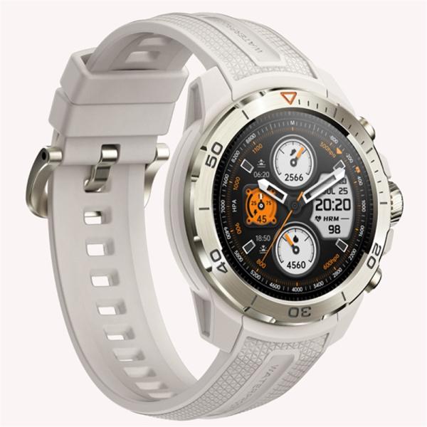 mibro(ミブロ) Mibro GS Explorer SP380013-C223 ホワイト・耐久性×GPS搭載スマートウォッチ｜アウトドアに最適 | 1500ニット輝度・10ATM 防水・316Lステンレス製ボディ・デュアルバンドGPS...