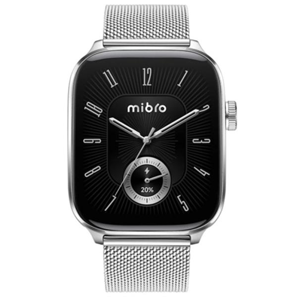 mibro(ミブロ) スマートウォッチ　Mibro Watch FIT SP380018-C24 シルバー・1.75インチの AMOLED 大画面と超軽量デザインを採用・AIスマートアシスタントや個性あふれるカスタム文字盤に対応・心拍・血中...