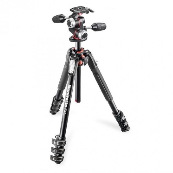マンフロット 190プロアルミニウム三脚4段 +RC2付3ウェイ雲台キット MK190XPRO4-3W ・新たな視点から90°コラムシステムで撮影・クイックパワーロックで楽なセットアップ・イージーリンク経由してアクセサリを追加