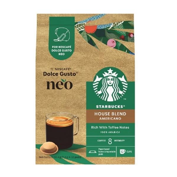 【発売日：2025年09月02日】ネスレ ネスカフェドルチェグストＮＥＯ専用ポッド（スターバックス ハウスブレンド） NEOSXH121 ・ネスカフェ ドルチェ グスト ネオ専用・ホームコンポスト可能な“土に還る”紙製コーヒーポッド・ワンタ...