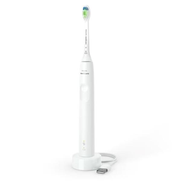 【発売日：2021年11月19日】PHILIPS（フィリップス） ソニッケアー3100シリーズ　充電式電動歯ブラシ HX3671/33 ホワイト・音波水流で歯の隙間の歯垢も除去・USB充電式、満充電で約2週間使用可能・押し付けすぎを伝える過...