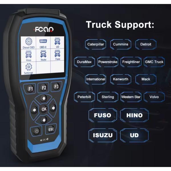 英語表記の優れたobd2機器です。説明書　英語簡単な単語ですので、操作は簡単です。トラック専用機