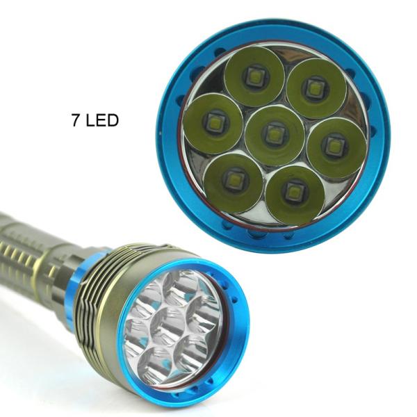 ダイビング150メートル7X CREE XML LED 18000Lm懐中電灯ライトの色：ホワイトLEDの寿命：100.000時間LED数量：7 CREE XML L2orT6LEDマックス 15000ルーメンMAX18000LM防水：水の...