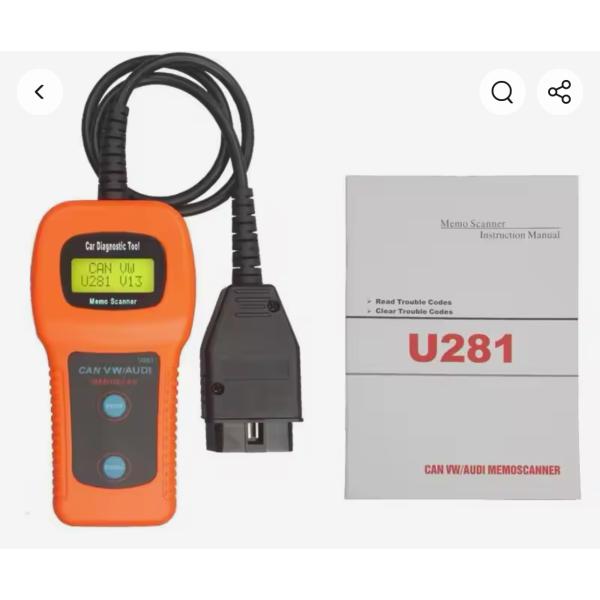 OBD2搭載の１６ピン専用。エラーコードスキャナー（診断機）アウディ及びフォルクスワーゲン専用※型式により対応できない車種、項目もあります。※包装は簡易包装になります。