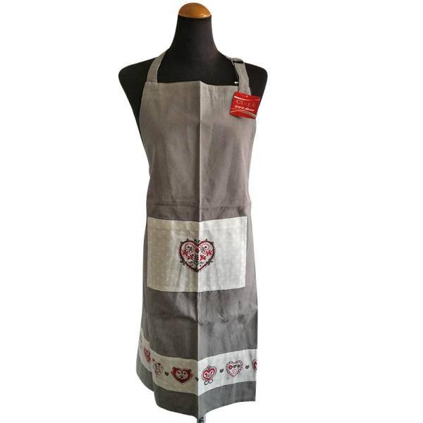 フランスのデザインメーカーSDE社によるサエラブランドのキッチンエプロンです。レトロなデザインをお楽しみください。サイズ：幅72cm・丈85cm 素材：綿100％ 生産国：インド＊肩ひもの長さは調節可能です。＊ゆうパケット（追跡可能メール便...