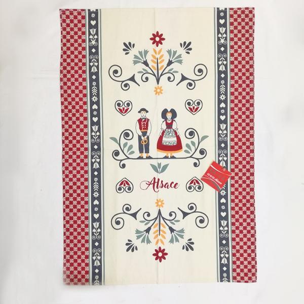 フランスのデザインメーカーSDE社によるサエラブランドのキッチンタオルです。拭いたり、敷いたり、掛けたり。用途に合わせて如何様にもお使いいただけます。サイズ：長さ70cm　幅50cm 素材：綿100％ 生産国：インド