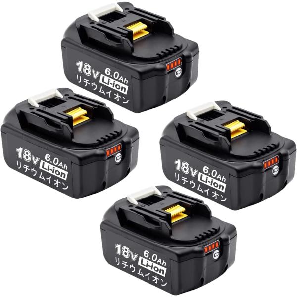 【商品仕様】 マキタ互換バッテリー： Makita マキタ 18v バッテリーBL1860ｂ 6ah 対応メーカー マキタ（makita) 充電池種類: リチウムイオン電池 (Li-on) 電圧: 18V　 容量: 6000mAh 製品状態...