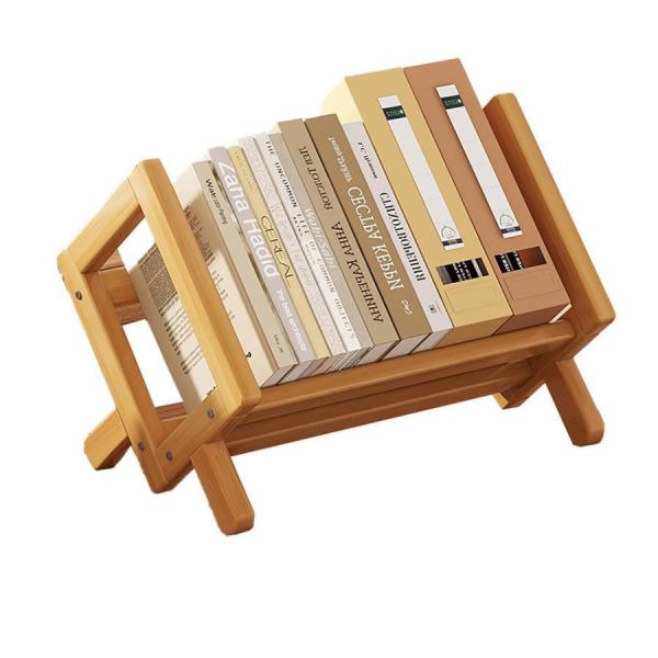 製品の材質：デスクトップ収納ラックは厳選されたマンゴスチンでできており、生地は硬く、圧力に強く、変形を恐れません。 サイズ：33/40/50/70cm×22cm×25cm。色: 木の色安定性：本棚は変形を恐れない四角いバーを設計しており、厚...