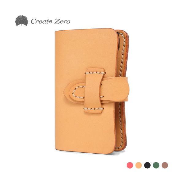 キーケース レディース メンズ ヌメ革 本革 6連式ホルダー 選べる5色カード入れ レザー 牛革 かわいい オシャレ create zero牛ヌメ革製 キーケース（6連式）使い込むほどに味わいが出て愛着深まる逸品。ひと針、ひと針、手縫いで仕...