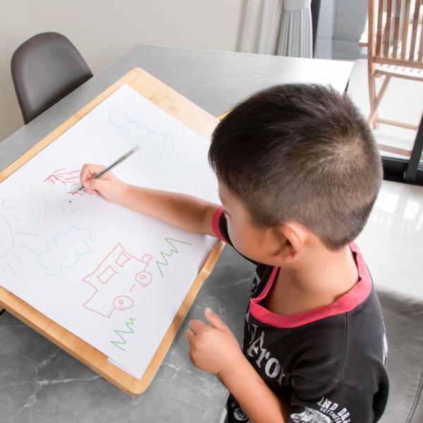 【発売日：2021年10月14日】学習台 傾斜 ライティングボード 大人 子供 リビング学習ボード 竹製 木製 ノートパソコンスタンド ブックスタンド 書見台 読書台 姿勢矯正 折りたたみ 角度調整 学習補助 卓上 デスク 本 タブレット幅...