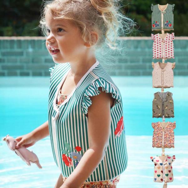 【発売日：2024年06月08日】スイムベスト ライフジャケット フローティングベスト 子供用 キッズ 幼児 ジュニア ベビー 2歳 3歳 4歳 5歳 80cm-115cm かわいい おしゃれ 女の子 男の子 ネオプレン プール 海水浴 2...