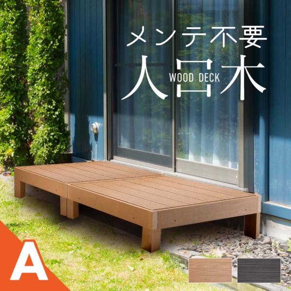 【発売日：2024年12月19日】ウッドデッキ 置くだけ 人工木材 樹脂 腐らない 屋外 DIY チーク ブラック ウッドパネル リフォーム ウッドテラス えんがわ 縁台 ぬれ縁 アイウッド ガーデニング 洗濯物置くだけで施工費0円の簡単D...