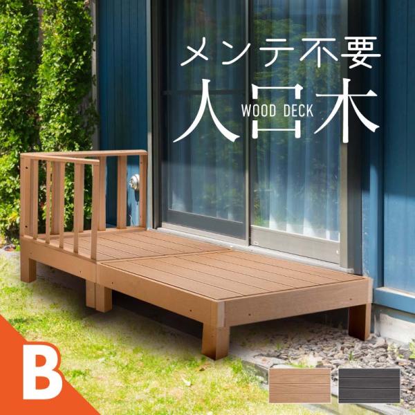 ウッドデッキ 置くだけ 人工木材 樹脂 腐らない 屋外 DIY 後付け フェンス チーク ブラック ウッドパネル リフォーム ウッドテラス えんがわ 縁台 ぬれ縁 アイウッド ガーデニング 洗濯物置くだけで施工費0円の簡単DIYデッキです。...