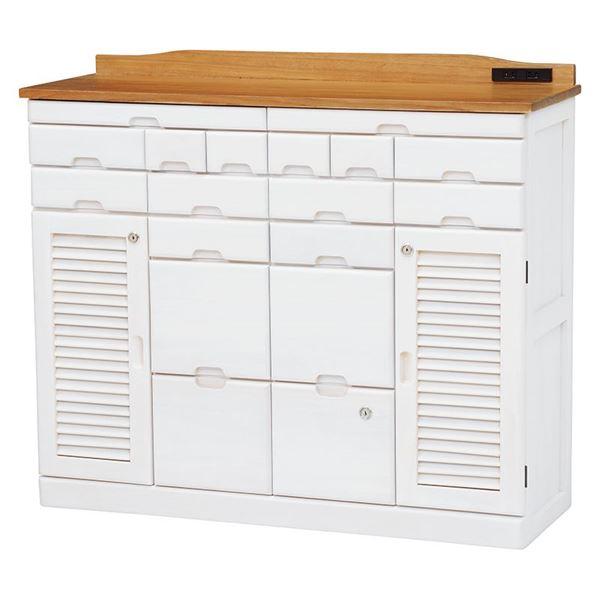 【商品名】 桐製 FAX台/電話台 【ナチュラル/ホワイト 幅96×奥行32×高さ83cm】 木製 引き出し付き 〔リビング ダイニング 廊下 玄関〕 【ジャンル・特徴】 北欧風 モダン おしゃれ 桐 天然木製 電話台 FAX台 ファックス...