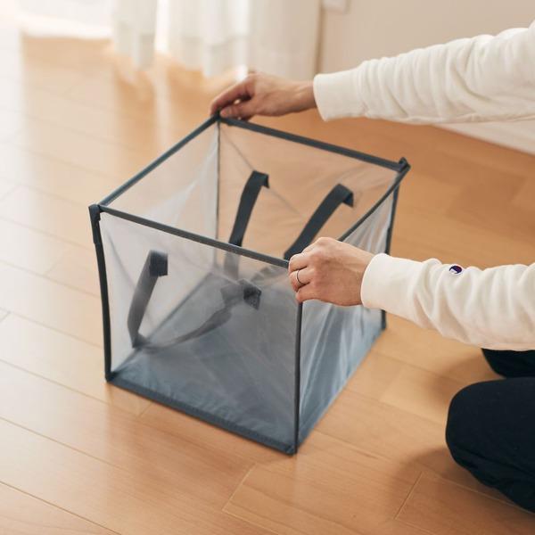 【商品名】 ランドリーバスケット KURUTON（クルトン）M ブラック  [ EF-SR40MBK ]