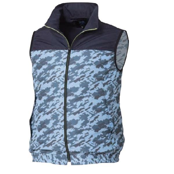 【商品名】 KU92020 空調服 R ポリエステル製 カジュアルベスト 服のみ ネイビー×ネイビーカモ LL