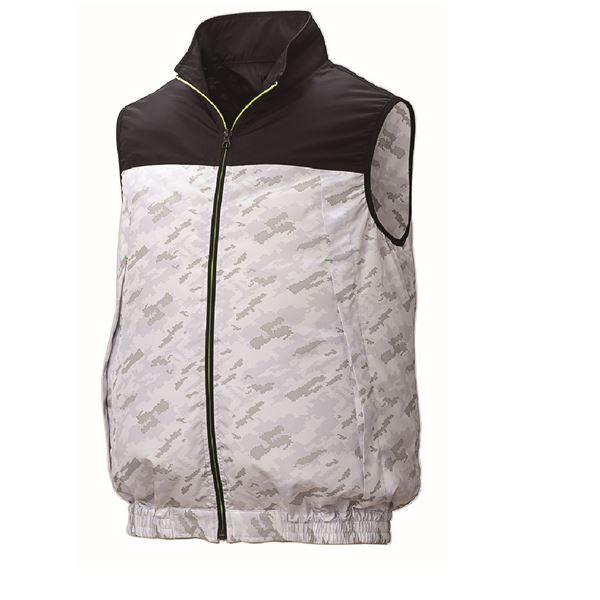 【商品名】 KU92020 空調服 R ポリエステル製 カジュアルベスト 服のみ ネイビー×薄グレーカモ 4L