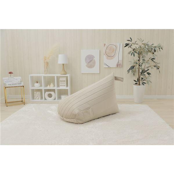 【商品名】 ビーズソファー 約幅55cm ベロア生地 ベージュ スマホ用ポケット付き 背もたれのある ビーズソファ リビング インテリア家具 【ジャンル・特徴】 大人かわいい ビーズ ソファー ソファー ソファ インテリア家具 リビング ダ...