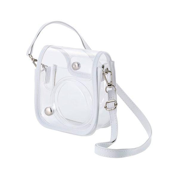 【商品名】 エレコム instax mini 12用(チェキ) カメラケース クリア ホワイト IC-CCM12WH 【ジャンル・特徴】 instax mini 12用(チェキ) カメラケース クリア ホワイト [ IC-CCM12WH ]