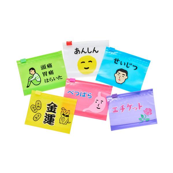 小物の整理に便利なジッパーバッグ。つい集めたくなるニューレトロのユニークなモチーフが揃いました。用途に合わせてポーチ代わりやお裾分け袋に。やや厚手で丈夫な素材に、開け閉めが簡単なスライド式のジッパー、底マチ付きなど機能性も十分です。■サイズ...