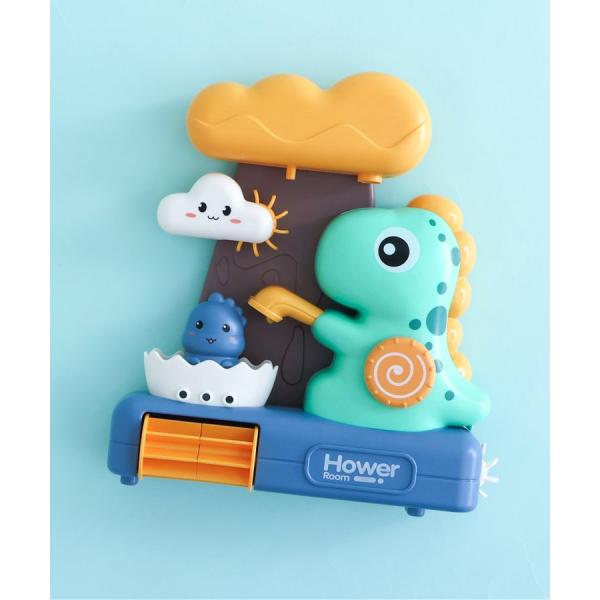 水を流して遊ぶかいじゅう君のおもちゃです。見た目もかわいく、お風呂タイムはもちろんおうちプールのときにも楽しめるアイテムです！後ろに吸盤が付いているので、壁に貼り付けることができます◎パッケージサイズ幅:20.5cm×奥行き:16.2cm×...