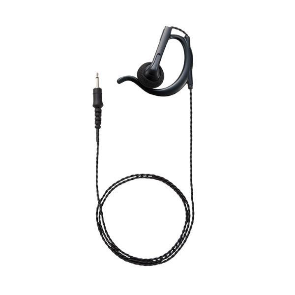 【インボイス対応済】タイピンマイク(SMJ5001-L3.5)用イヤピース（より対線ケーブル）耳掛け付き オープンエアー型　Sサイズ・ケーブル長：約50cm・ケーブル色：黒・プラグ：φ2.5mmプラグ