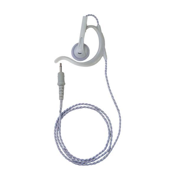 【インボイス対応済】タイピンマイク(SMJ5001-L3.5)用イヤピース（より対線ケーブル）耳掛け付き オープンエアー型　サイズS・ケーブル長：約50cm・ケーブル色：グレー・プラグ：φ2.5mmプラグ