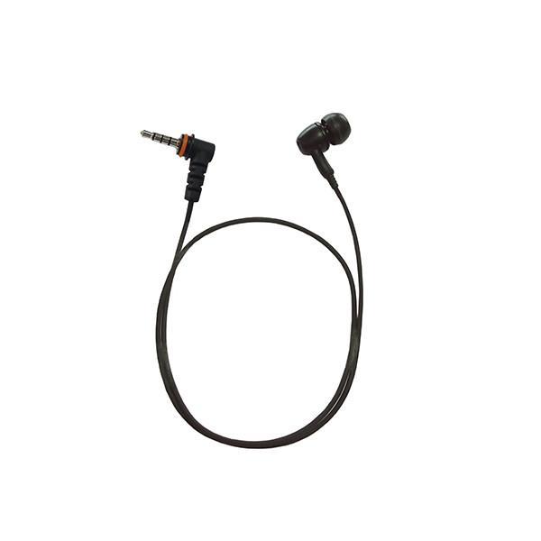 【インボイス対応済】イヤピース（ストレートコード）インイヤー フィット型・ケーブル長：約65cm・ケーブル色：黒・プラグ：L型φ3.5mmプラグ