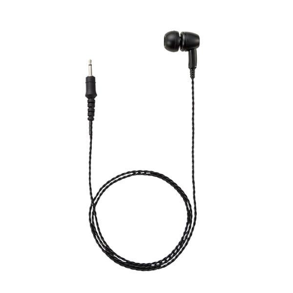 【インボイス対応済】タイピンマイク(SMJ5001-L3.5)用イヤピース（より対線ケーブル）インイヤー フィット型・ケーブル長：約50cm・ケーブル色：黒・プラグ：φ2.5mmプラグ