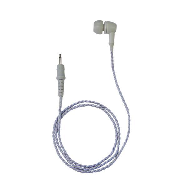 【インボイス対応済】タイピンマイク(SMJ5001-L3.5)用イヤピース（より対線ケーブル）インイヤー フィット型・ケーブル長：約50cm・ケーブル色：グレー・プラグ：φ2.5mmプラグ
